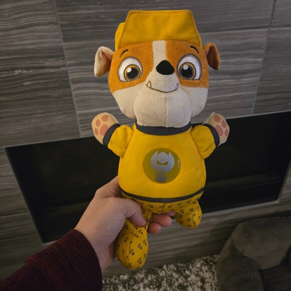 Paw Patrol | Toys | Paw Patrol Snuggle Up Rubble Plush Light Up Sounds ...